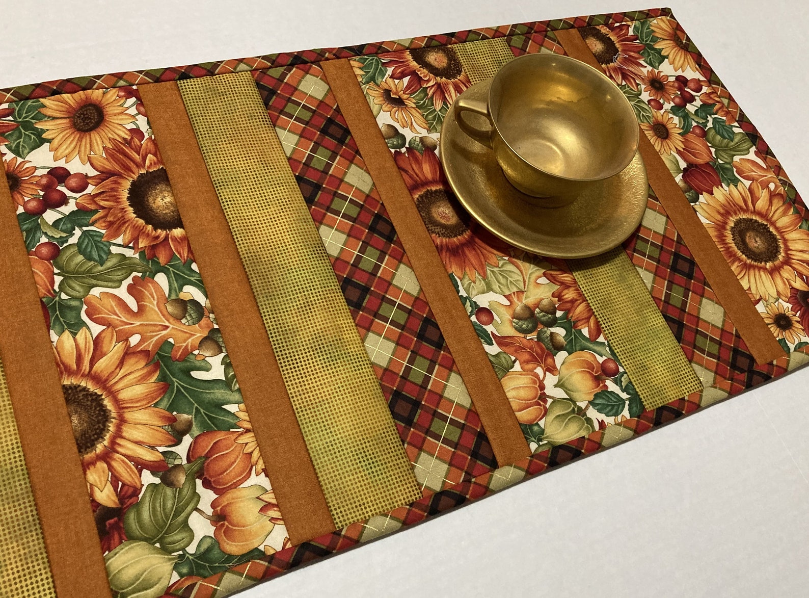 Elegant Fall Quilted Table Runner Autumn Quilted Table - Etsy