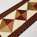 Primitive Quilted Table Runner, Long Quilted Table Runner, Earth Tones ...