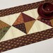 Primitive Quilted Table Runner, Long Quilted Table Runner, Earth Tones ...