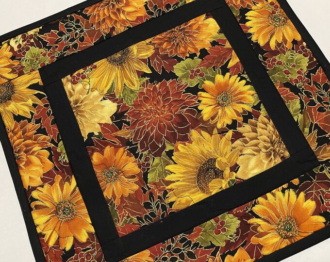 Elegant Fall Quilted Table Runner, Autumn Quilted Table Runner ...