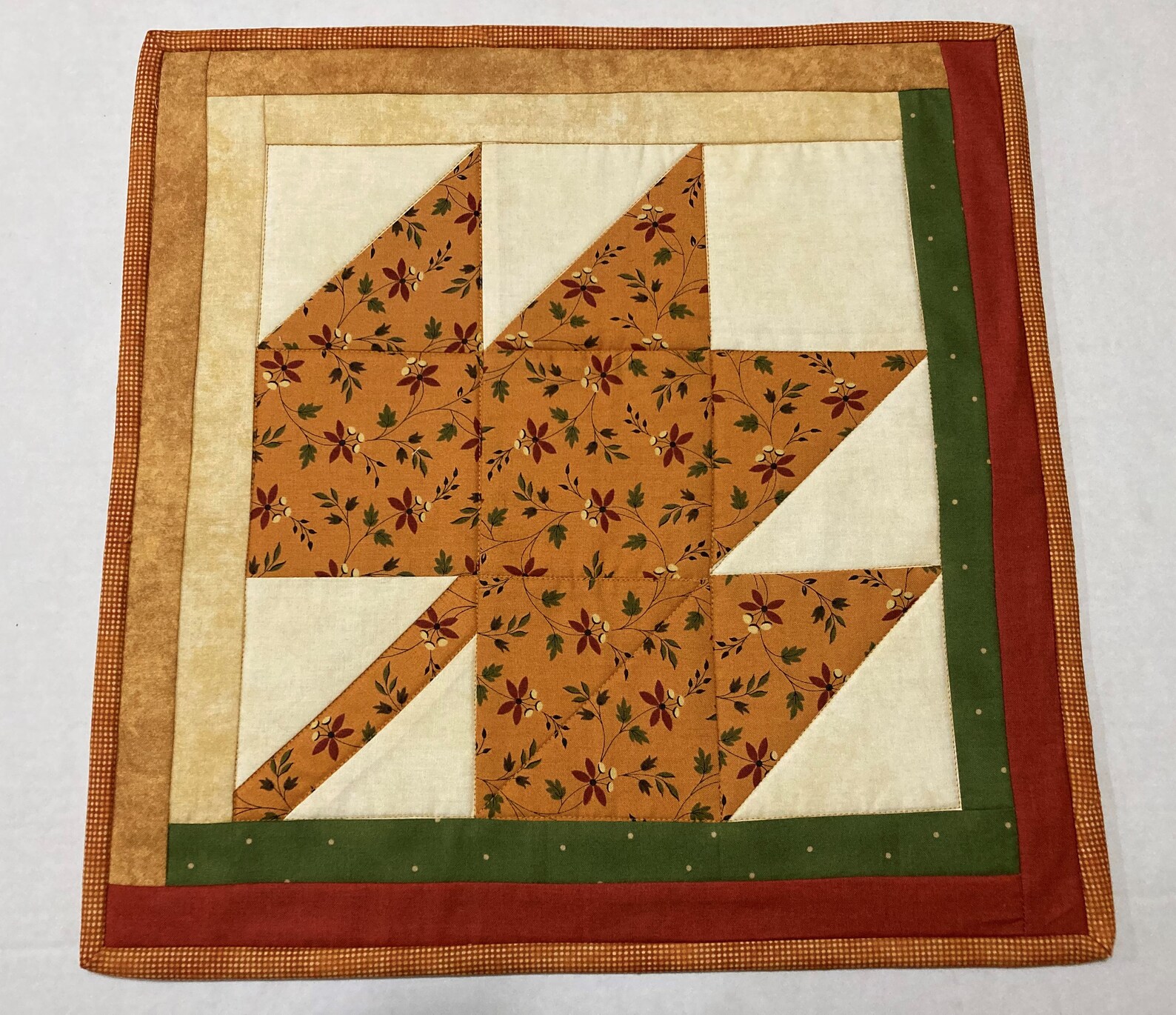 Fall Quilted Table Topper Fall Leaf Quilted Table Runner Log - Etsy