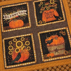 Rustic Fall Quilted Table Topper Sunflower Quilted Table - Etsy