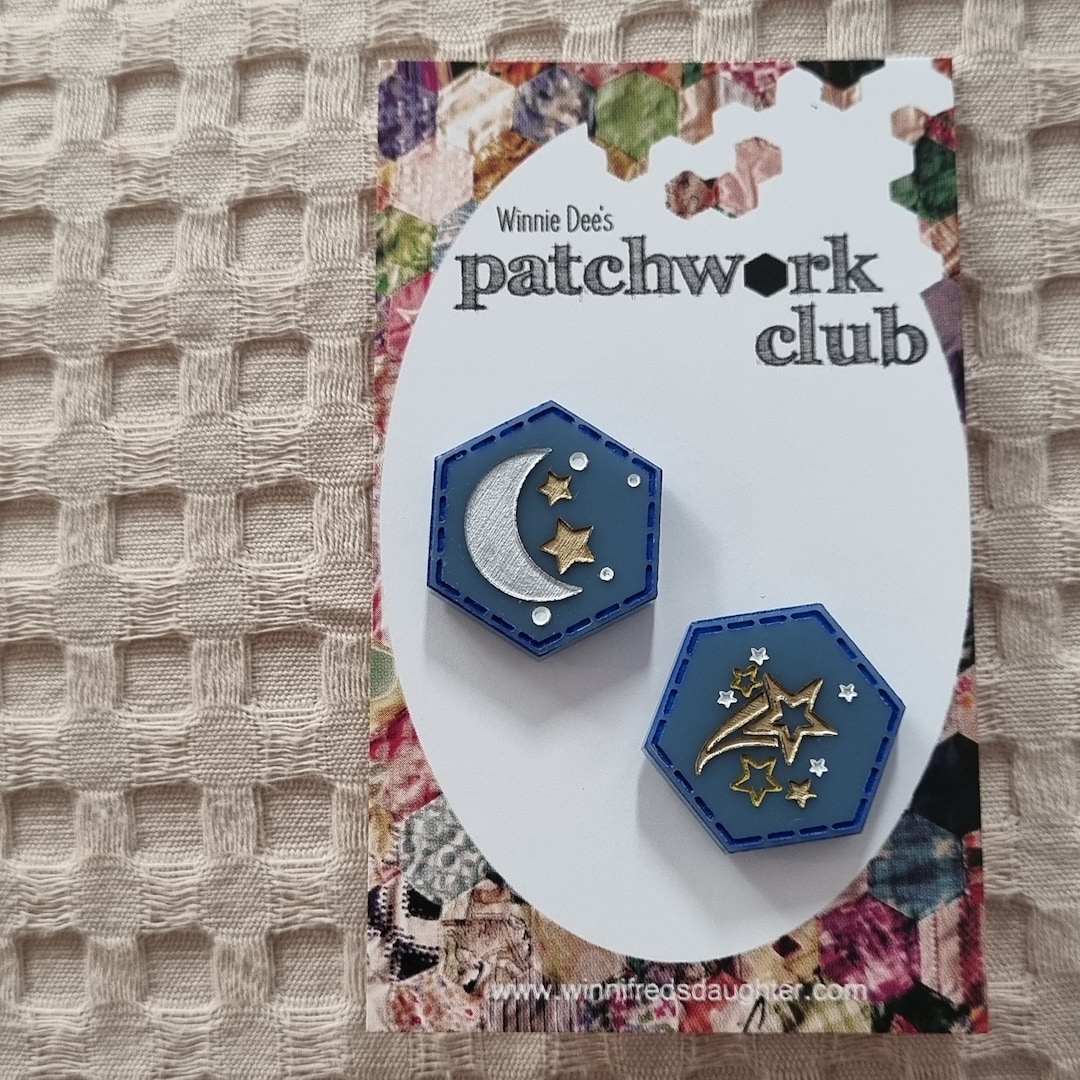 GALAXY HEXE Bundle Winnie Dee's Patchwork Club Hexe Pin Brooch by ...