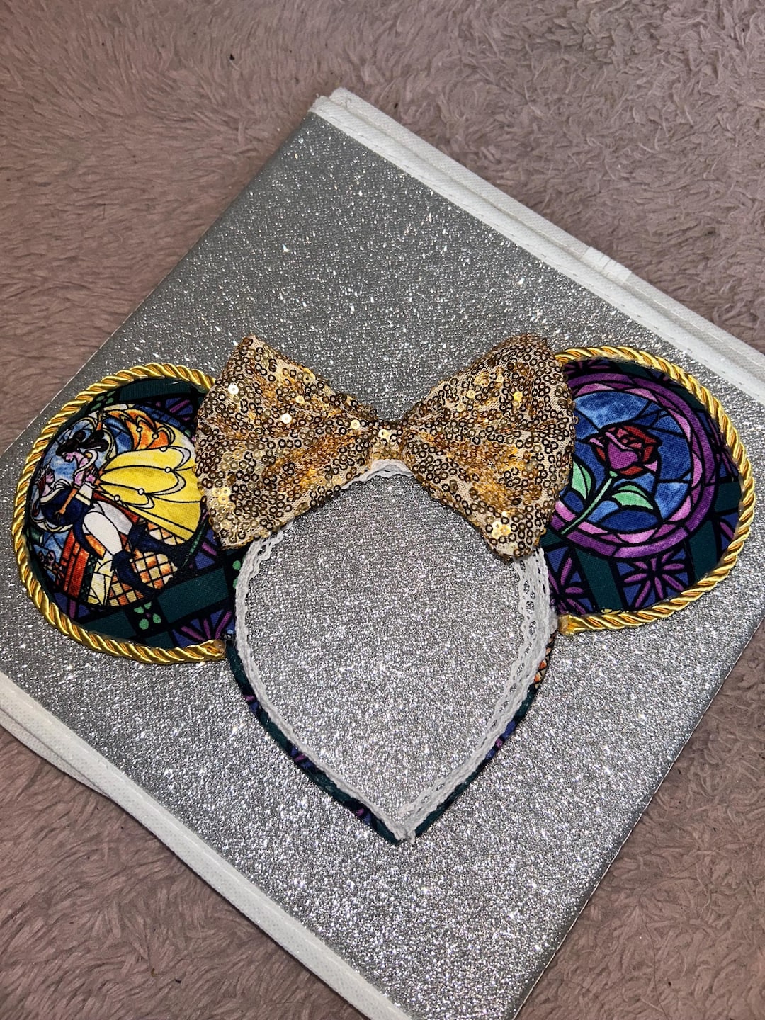Beauty and the Beast, Stained Glass Ears, Mouse Ears, Mickey Ears ...