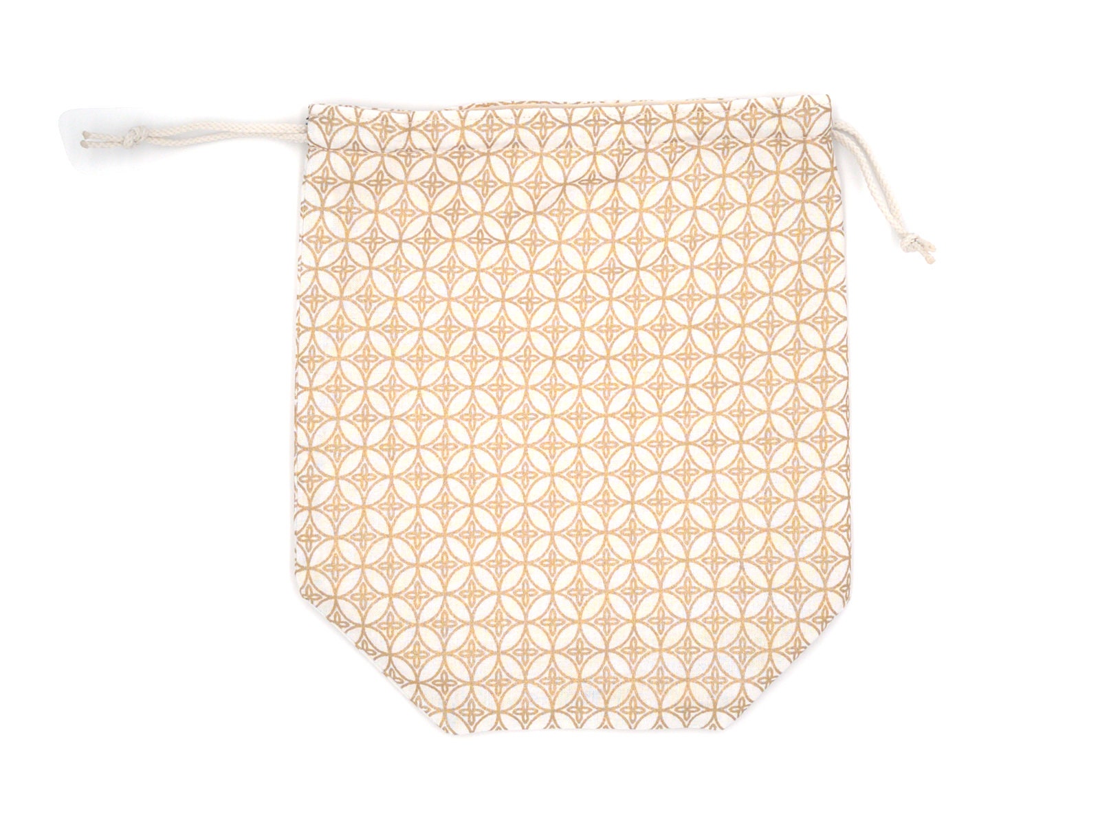 Small Drawstring Bag Gold/white Tile - Etsy