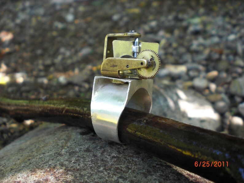 Clockwork Silver Movement Ring - Etsy