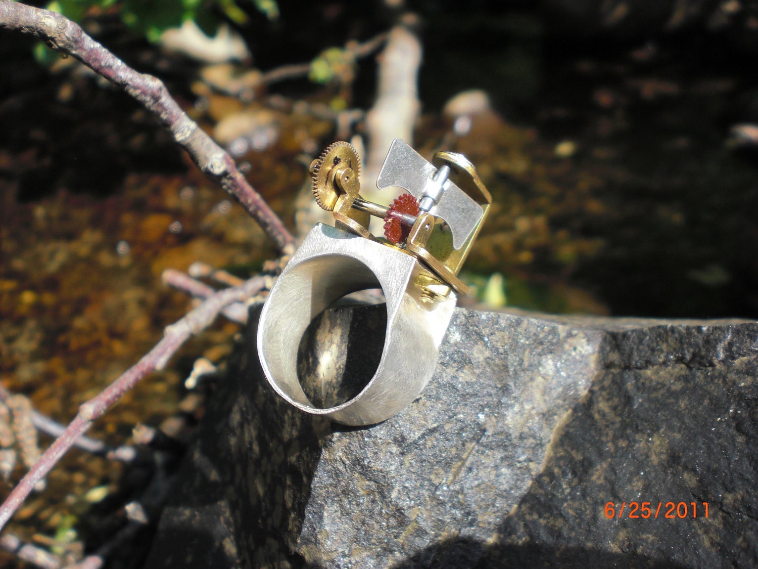 Clockwork Silver Movement Ring - Etsy
