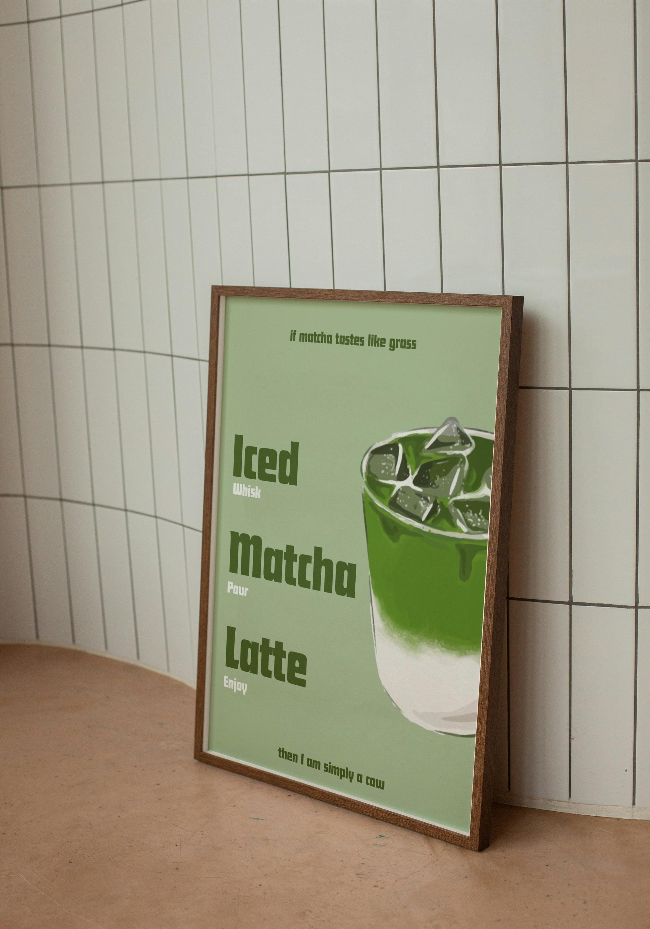 Matcha Wall Art Printable | Modern Minimalist Matcha Poster | Digital ...