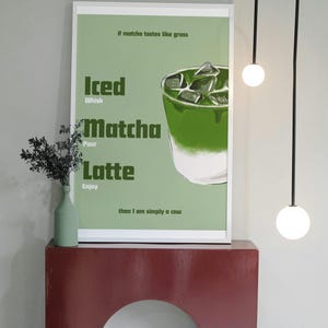 Matcha Wall Art Printable | Modern Minimalist Matcha Poster | Digital ...