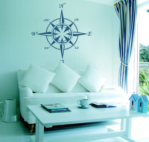 Items similar to Compass Rose - Vinyl Wall Decor on Etsy