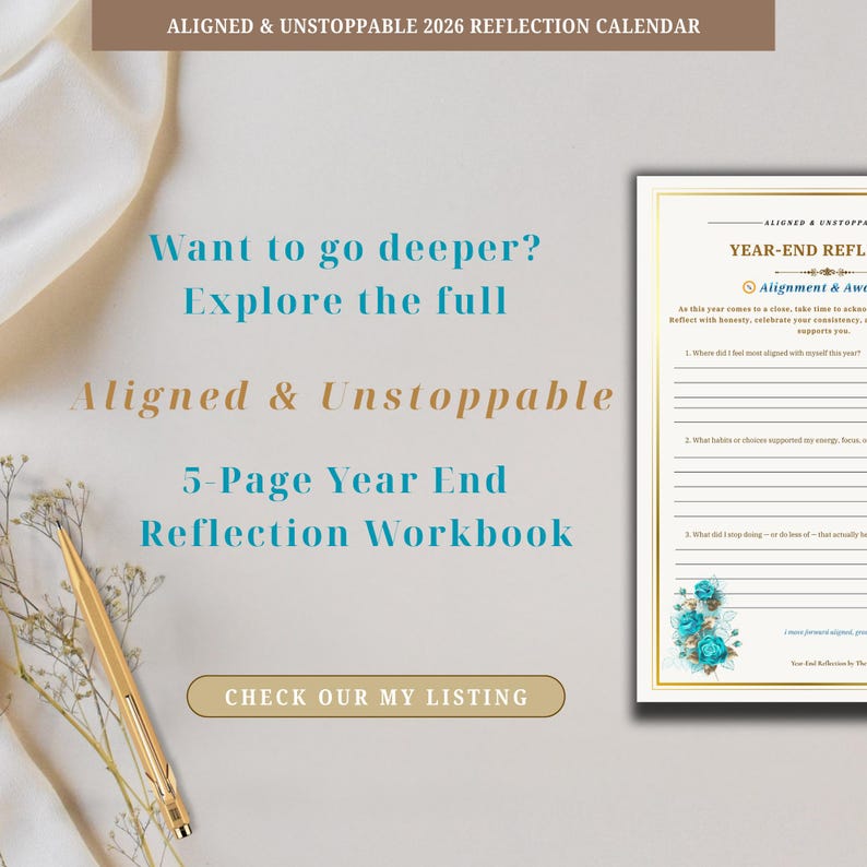 2026 Monthly Reflection Calendar For Women Personal Growth Worksheet