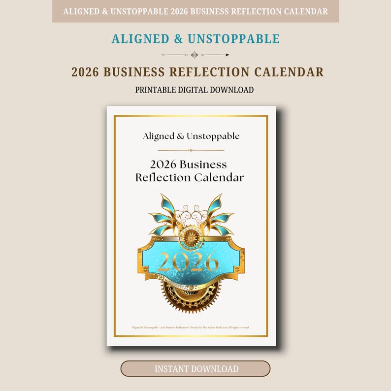 Aligned & Unstoppable 2026 Business Reflection Calendar | Year-end ...