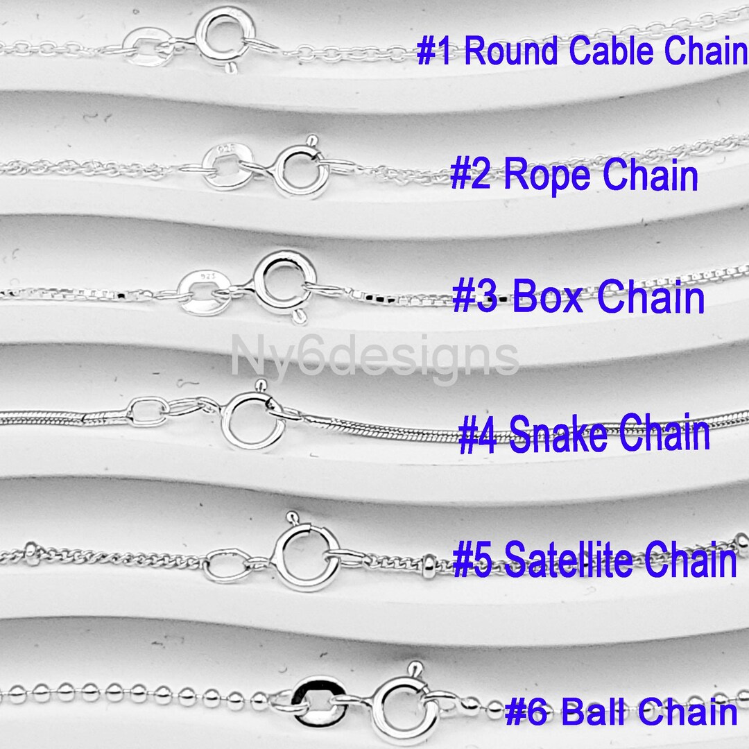 18" Necklace 925 Sterling Silver Chain Satellite Chain, Ball Chain ...