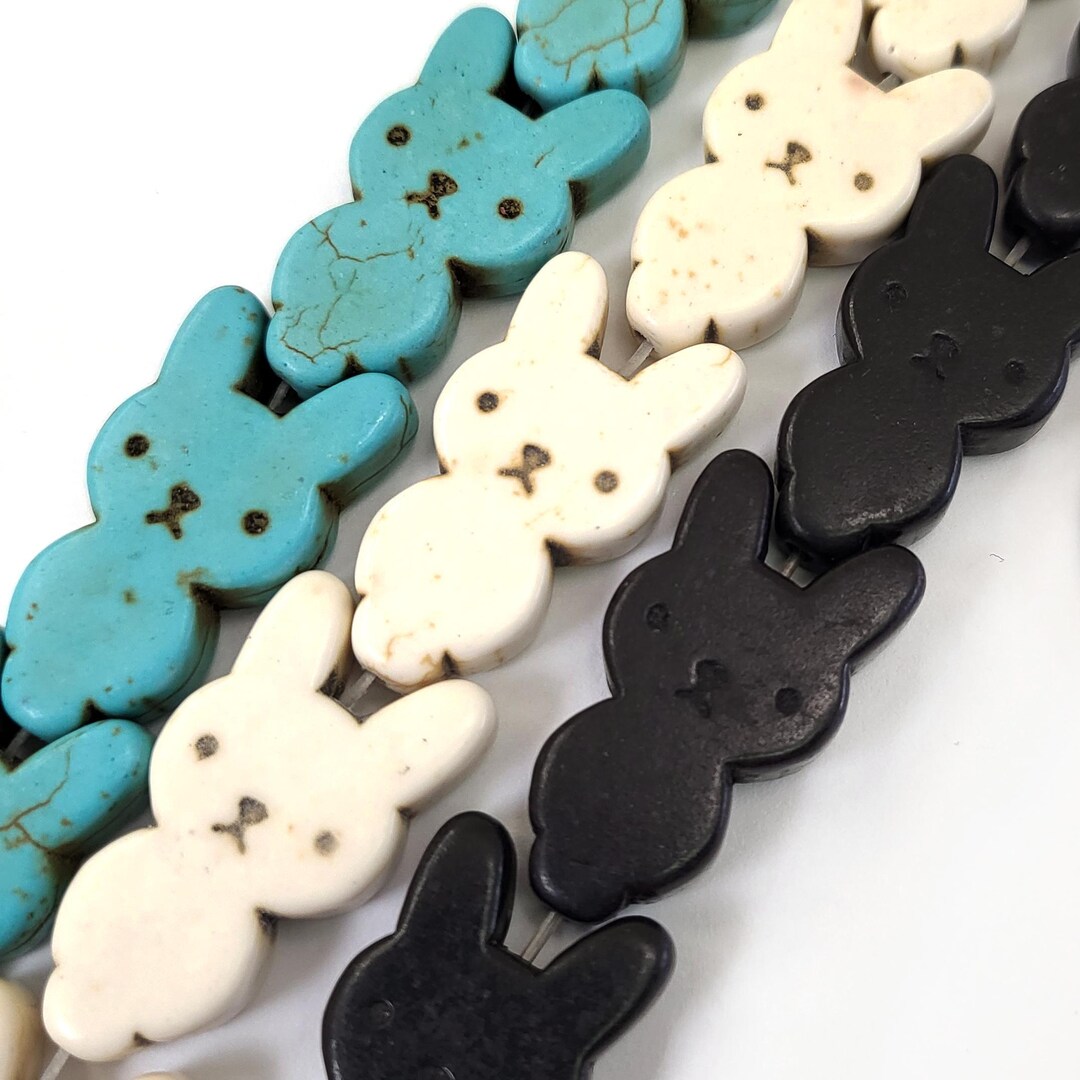 Turquoise Rabbit Beads, Zuni Style, Animal Gemstone Beads (16pcs ...
