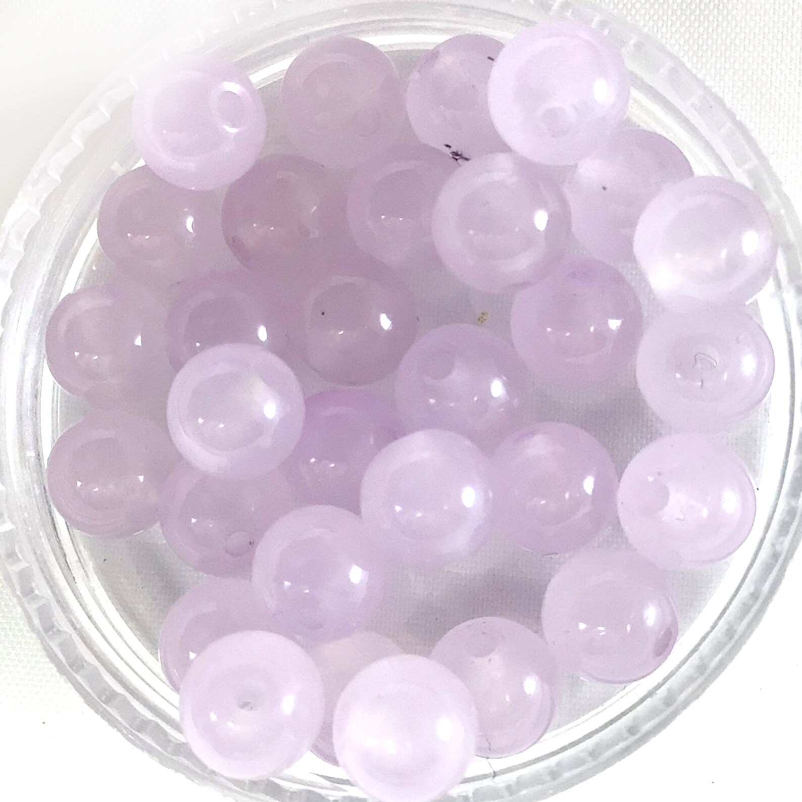 Light Purple Jade Round Beads Natural Gemstone Smooth Loose Bead 4mm ...