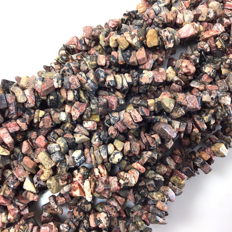 Leopard Skin Jasper Chip Natural Gemstone Beads Assorted - Etsy