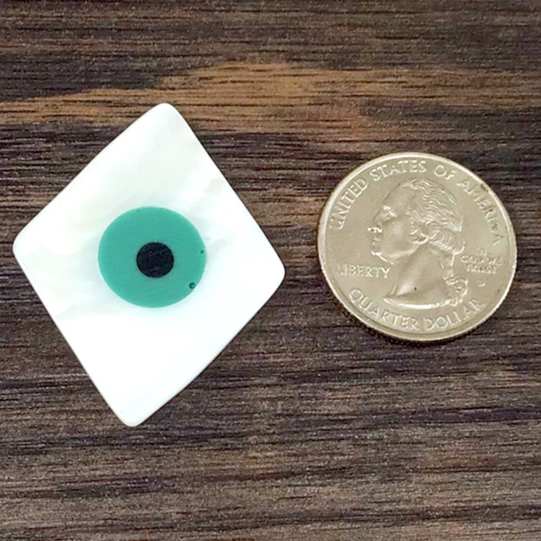 Mother of Pearl Natural Turkish Evil Eye for Jewelry Earring Making ...