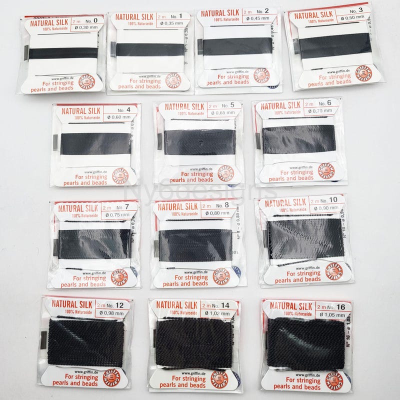 Black Silk Thread Beading - Etsy