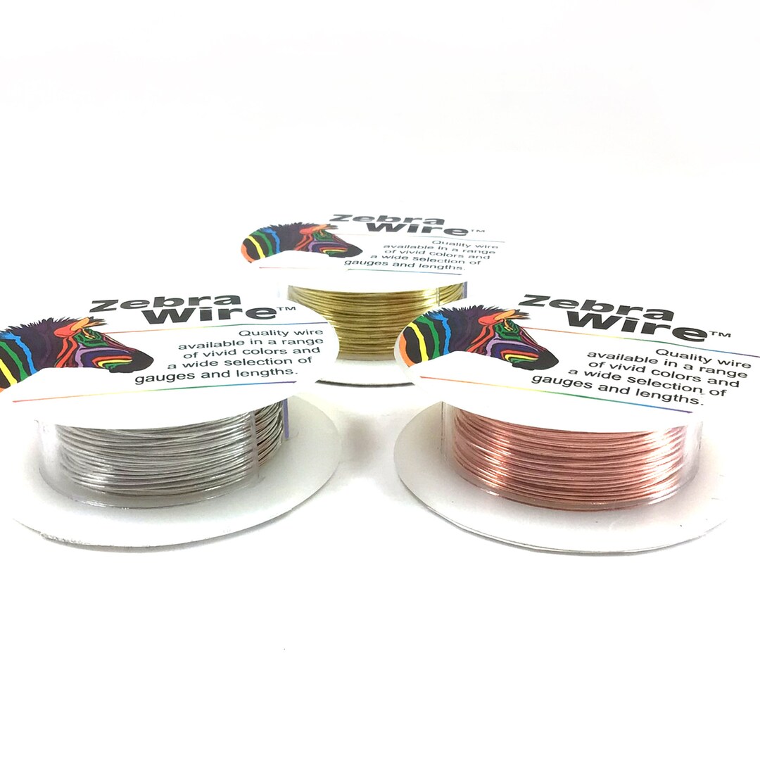 Zebra Wire 24ga 20yd/18m Silver Wire, Gold Wire, Copper Wire 24 Gauge ...