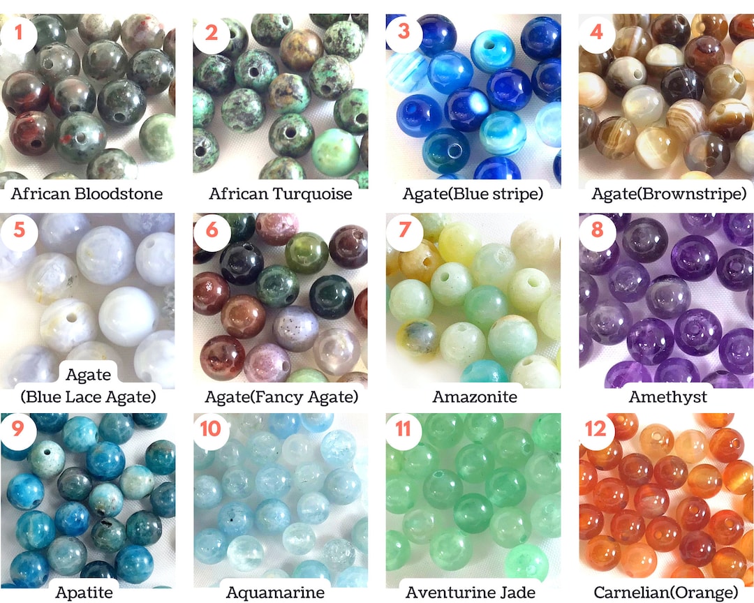 Natural Gemstone Round Loose Beads High Quality Multi Color Beads ...