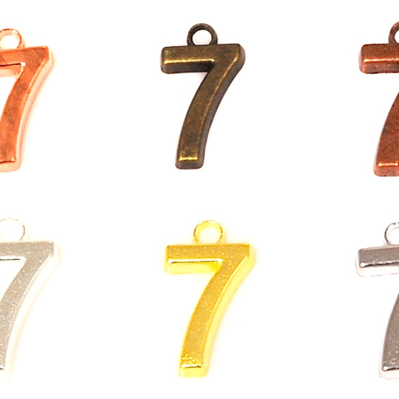Number Charms - Etsy