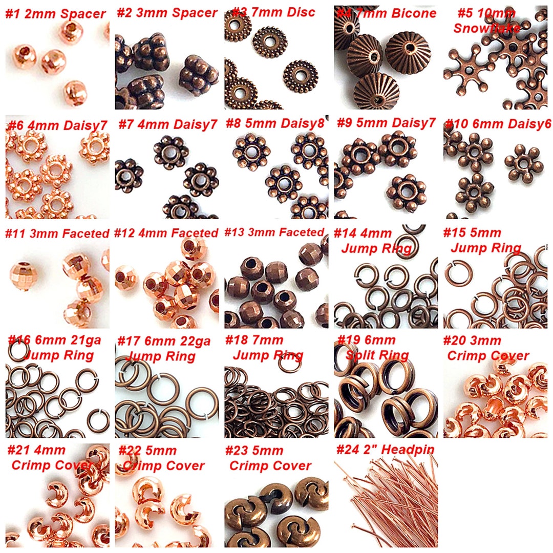 Antique Copper Spacer Beads Daisy Spacer Charm Brass Pewter | Facted ...