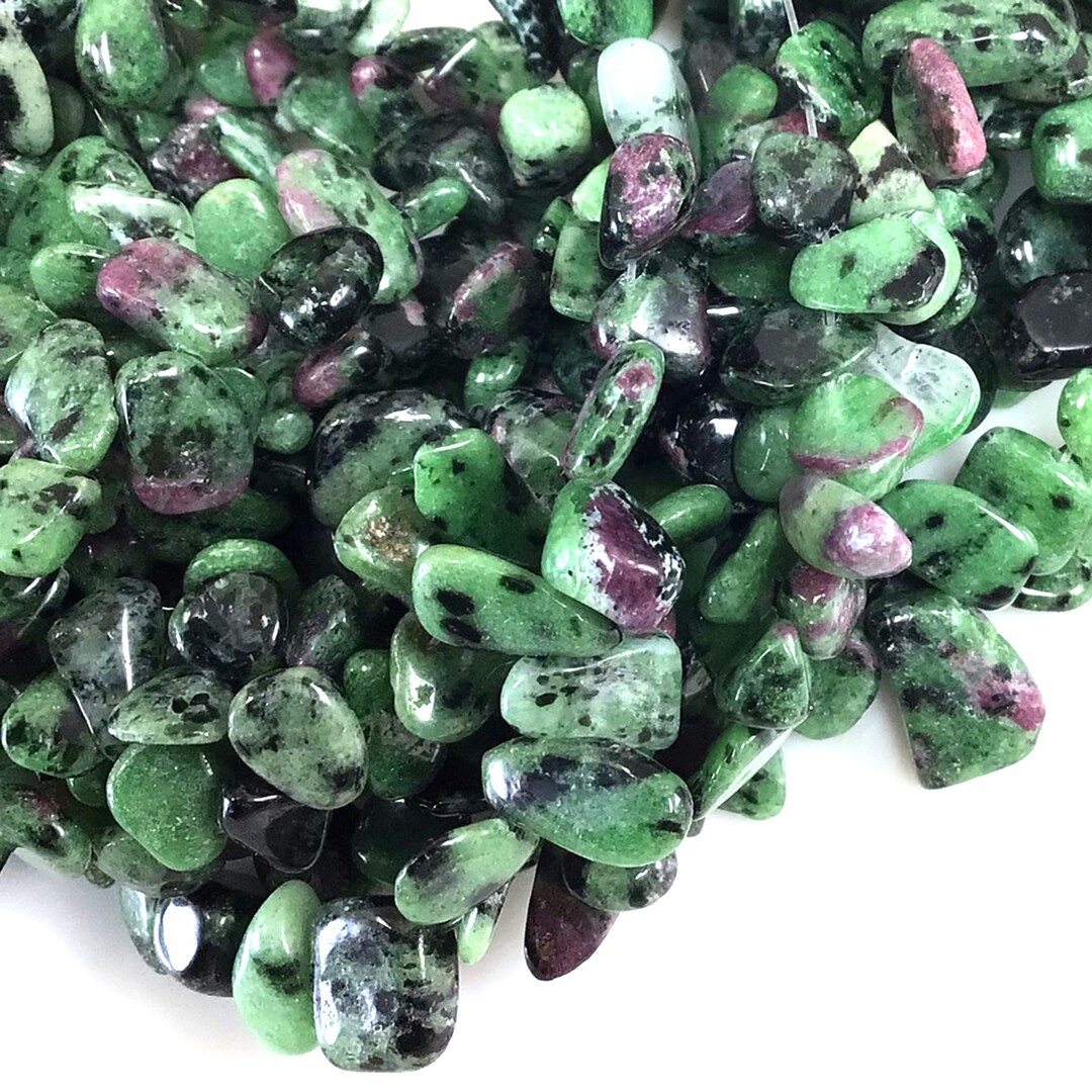 Grade AA Natural Green Ruby Zoisite Gemstone 8x3mm Flat Pebble - Etsy