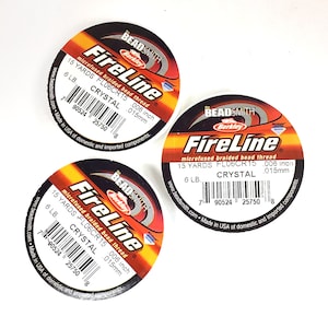 Beadsmith® Fireline® Beading Thread 4LB 6LB 8LB Crystal | Braided Bead ...