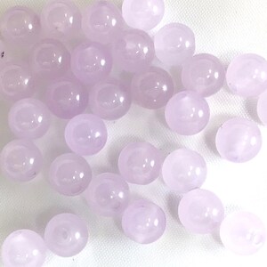 Light Purple Jade Beads, Smooth Round Gemstone Beads (4-12mm) Sold by ...