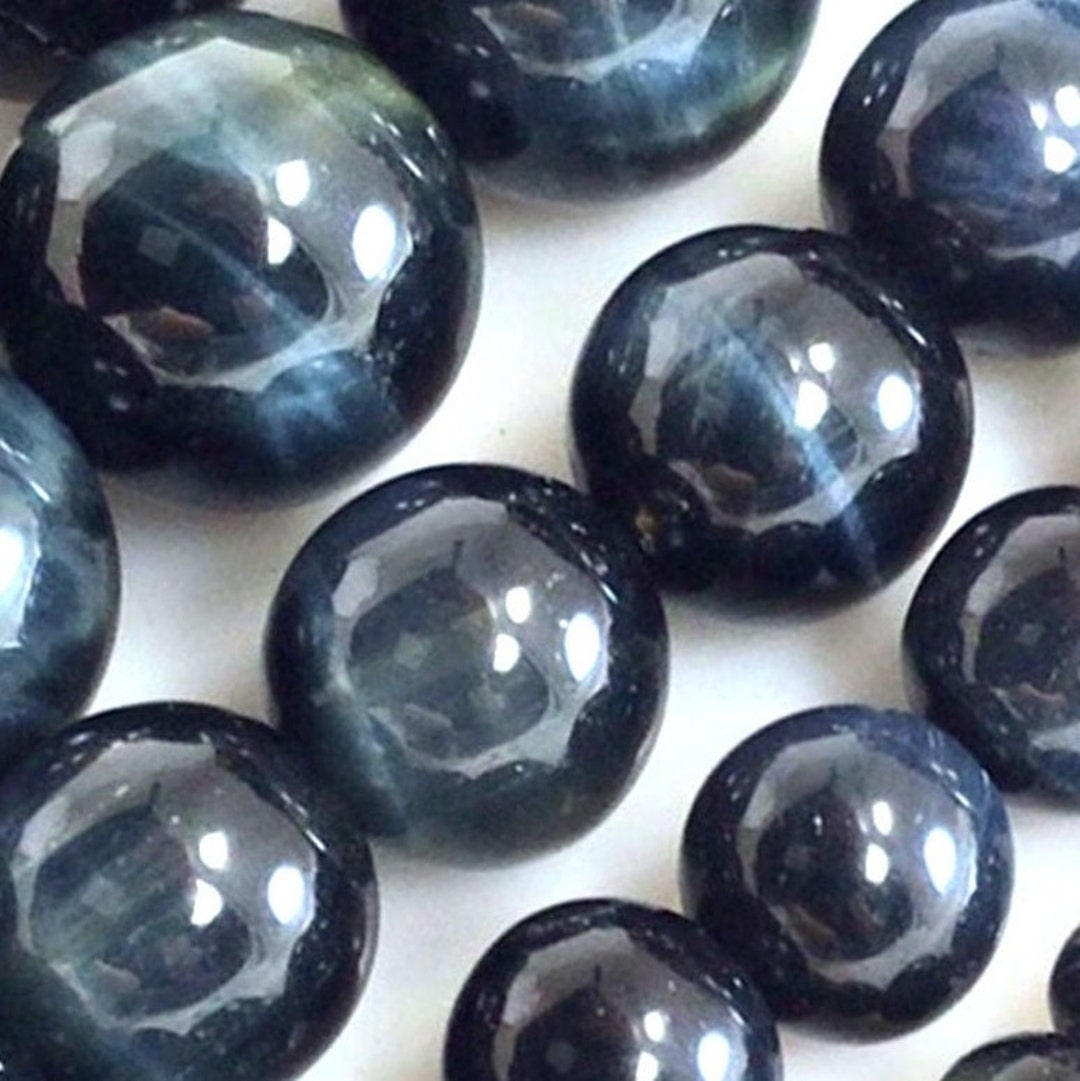 Tiger's Eye Hawk Eye Bead Dark Gray Blue Tiger Eye - Etsy