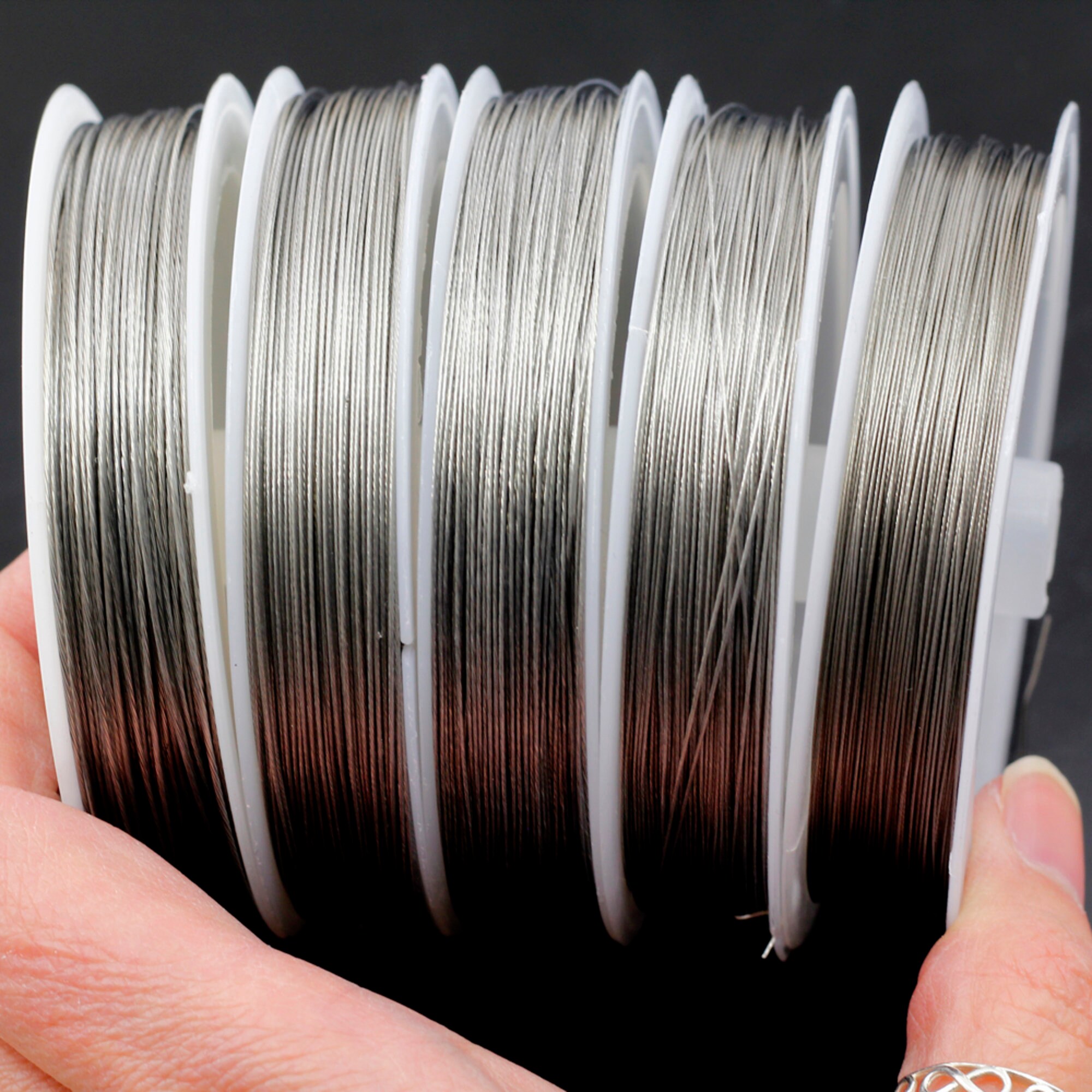 Strong 7 Sts Tiger Tail Beading Wire Nylon-coated Stainless Steel Clear ...