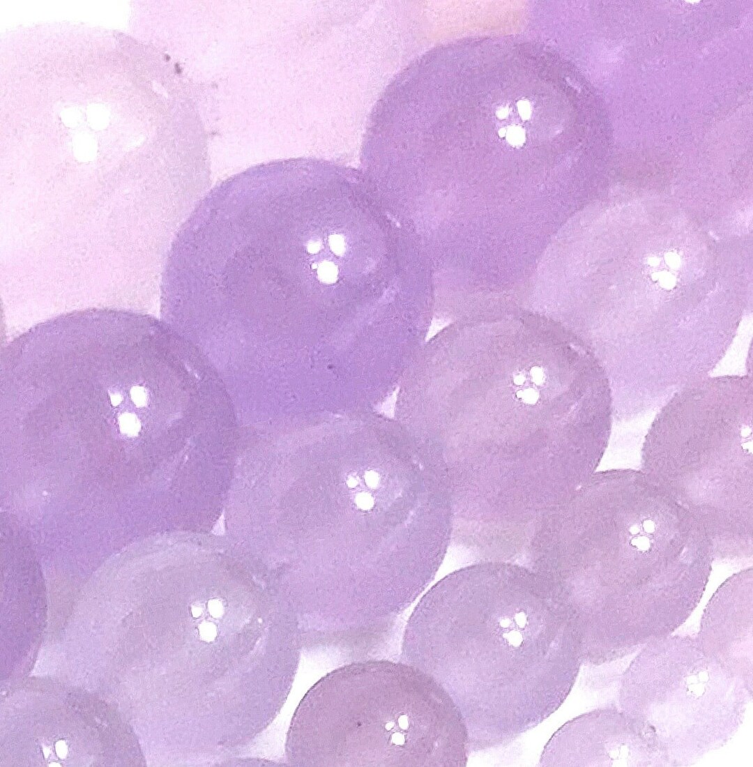 Light Purple Jade Beads, Round Gemstone, 4-12mm 15" Strand - Etsy