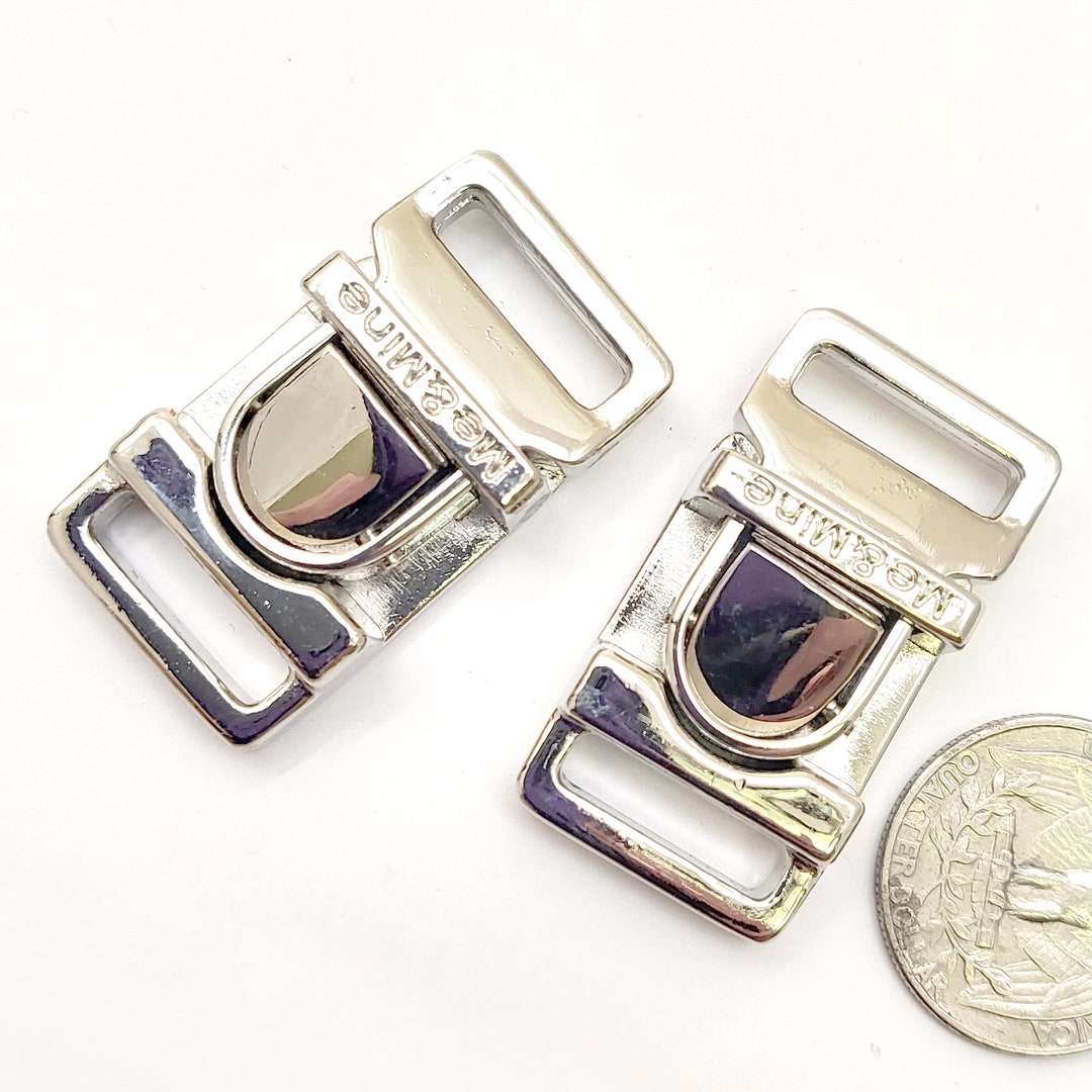 Stainless Steel Silver Handbag Clasp Wrist Band Extender With Fold Over ...
