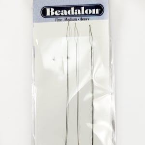 Beadalon® Pack of 3 FINE Collapsible Eye Beading Needles, 5" Inches (12 ...