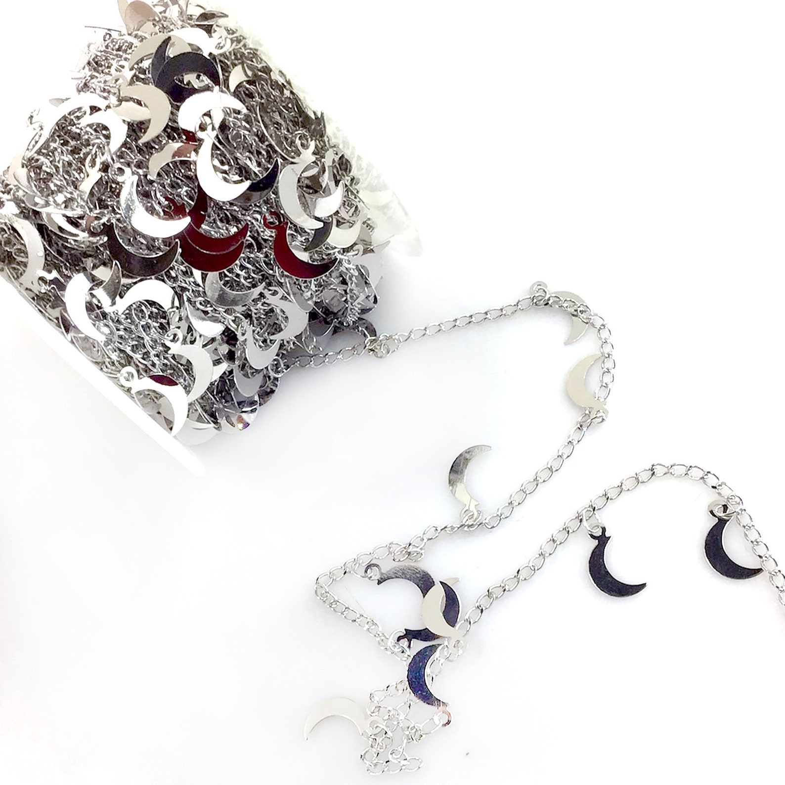 Bulk Gold Plated Moon Chain / Silver Moon Chain 7mm Sold by | Etsy