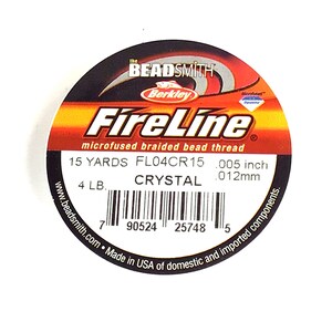 Beadsmith® Fireline® Beading Thread 4LB 6LB 8LB Crystal | Braided Bead ...