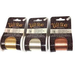Beadsmith Wire: Gold, Silver, and Copper Wire Lacquered Tarnish ...