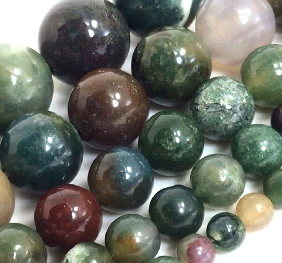 Natural Fancy Agate Round Beads Gemstone Round Loose Beads 4mm 6mm 8mm ...