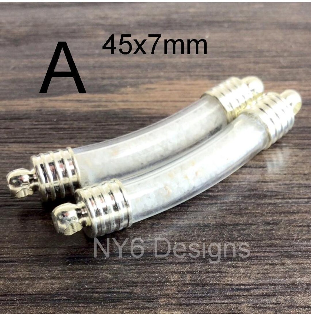 Glass Beach Sand Vial Pendant Long Capsule for Bracelet, Necklace ...