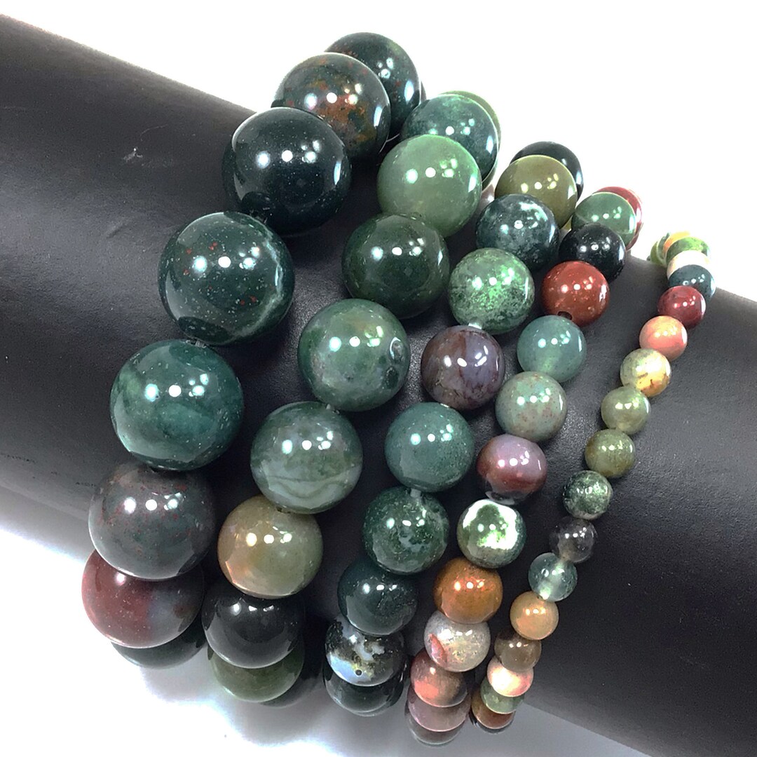 Multicolor Fancy Agate Bracelet Stretch Elastic Crystal Healing ...