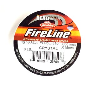 Beadsmith® Fireline® Beading Thread 4LB 6LB 8LB Crystal | Braided Bead ...