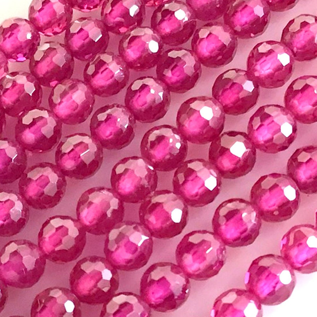 Tiny 2x2mm Ruby Natural Ruby Faceted Round Beads 15 Full Inch Strand ...