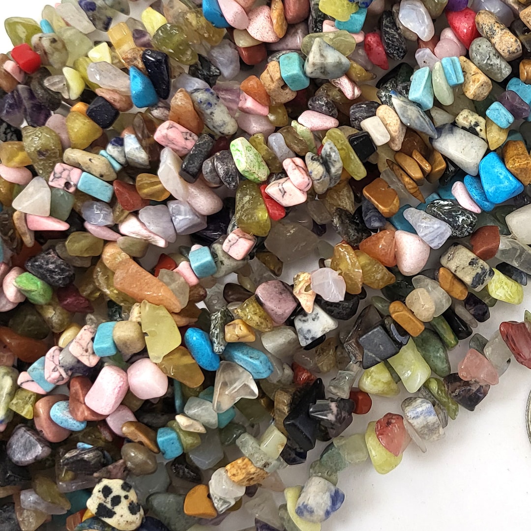 Mix Gemstone Chips Natural Colorful Stone, Multi-color Chip Bead ...