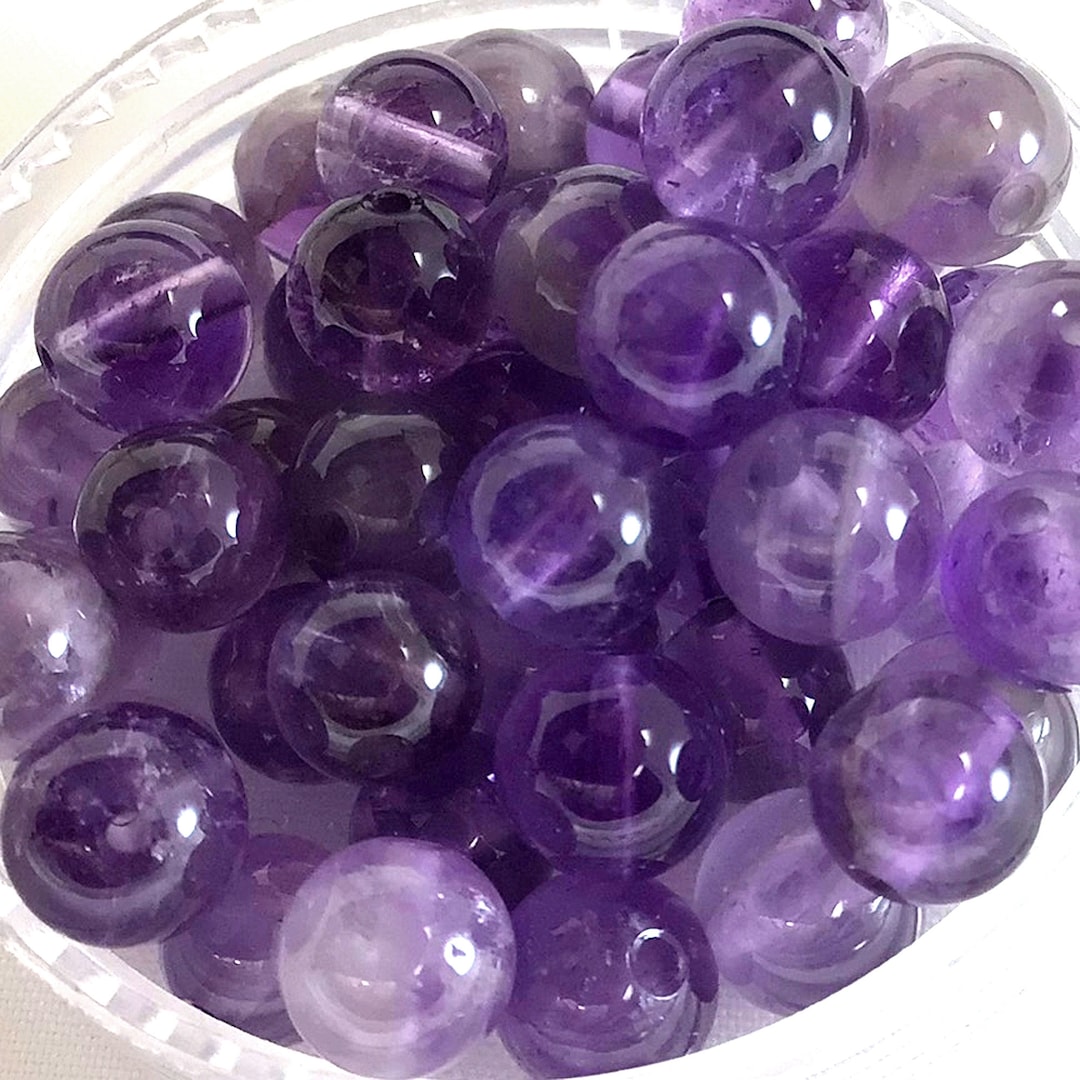 Purple Amethyst Beads, Natural Smooth Round Gemstone, 4-12mm, Sold by ...
