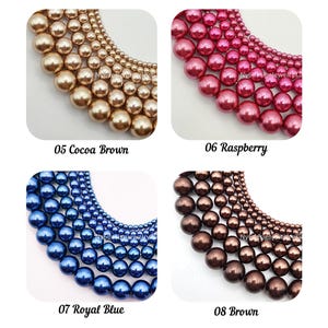 Multi Color Round Glass Pearl Beads, 15 Inch Strand (3mm-12mm) - Etsy