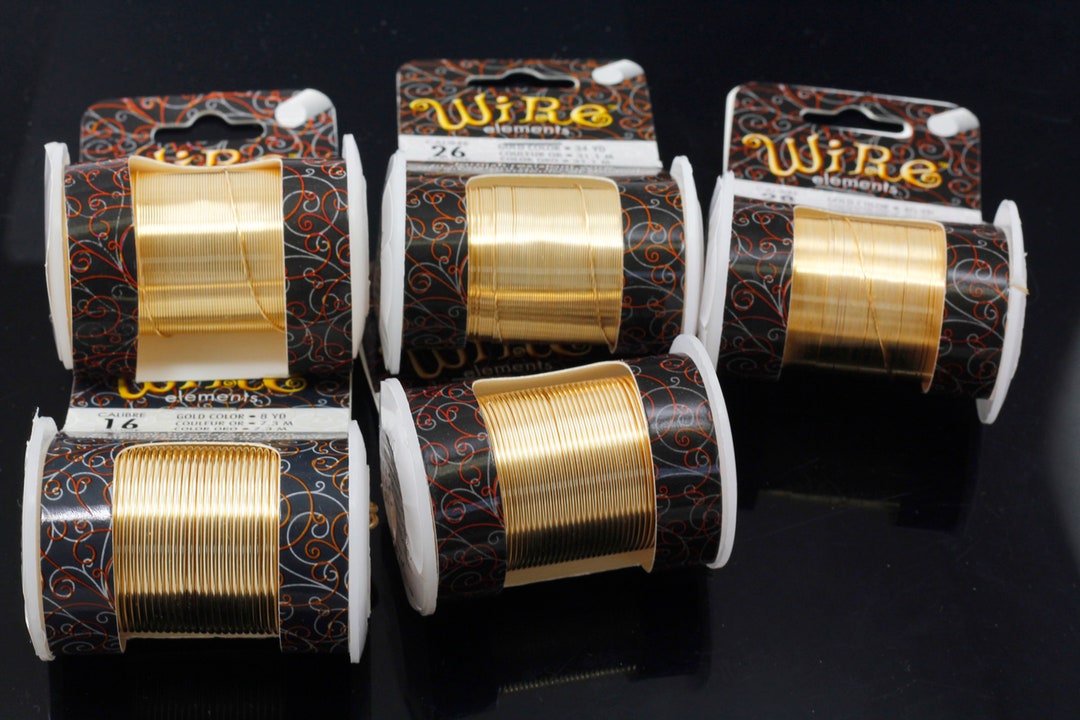 Beadsmith Gold Wire LACQUERED Tarnish Resistant Craft Wire Gold Wire 16 ...