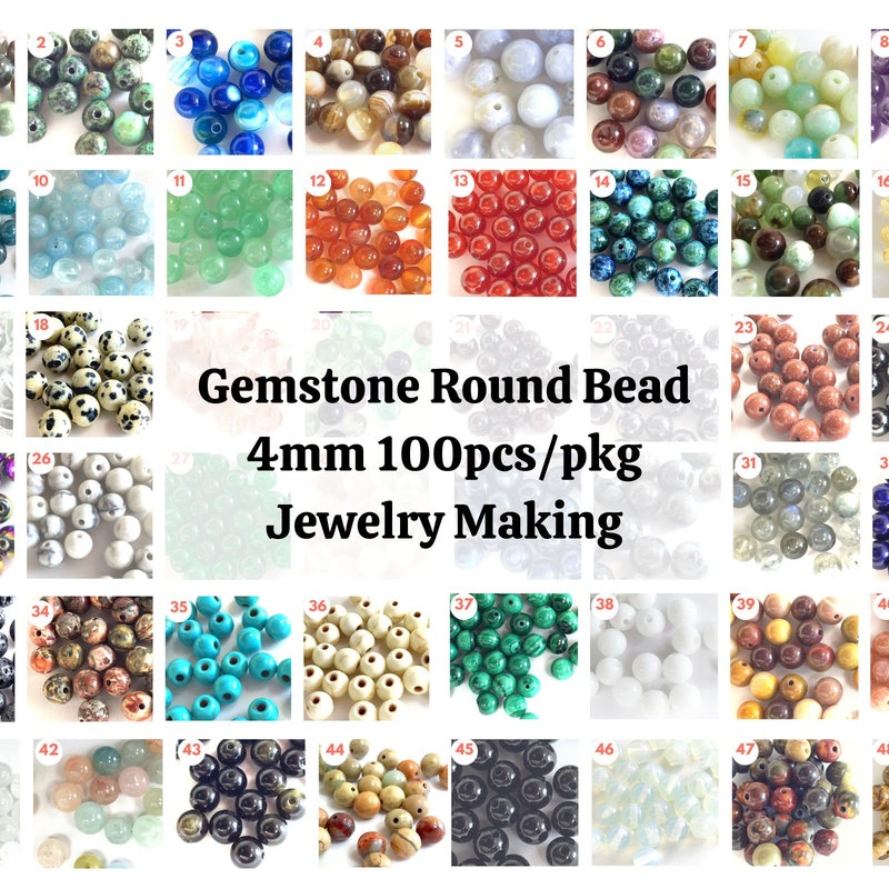 4mm Round Beads - Etsy