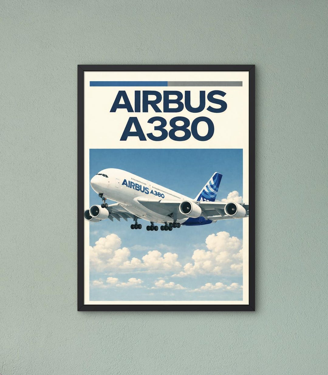 Airbus A380 Superjumbo Poster – Vintage Aviation Digital Wall Art - Etsy