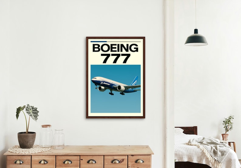Boeing 777 Aviation Poster – Iconic Long-haul Jet Digital Wall Art - Etsy