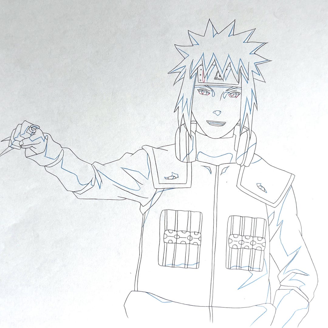 NARUTO Minato - Original Anime Production Hand-drawn Genga - Etsy